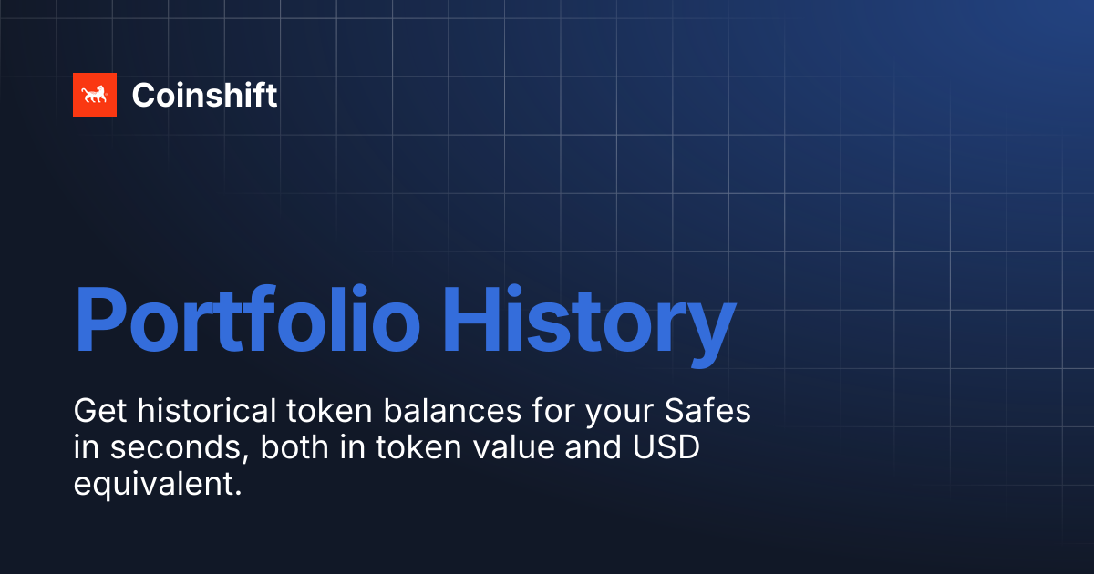 Portfolio History | Coinshift